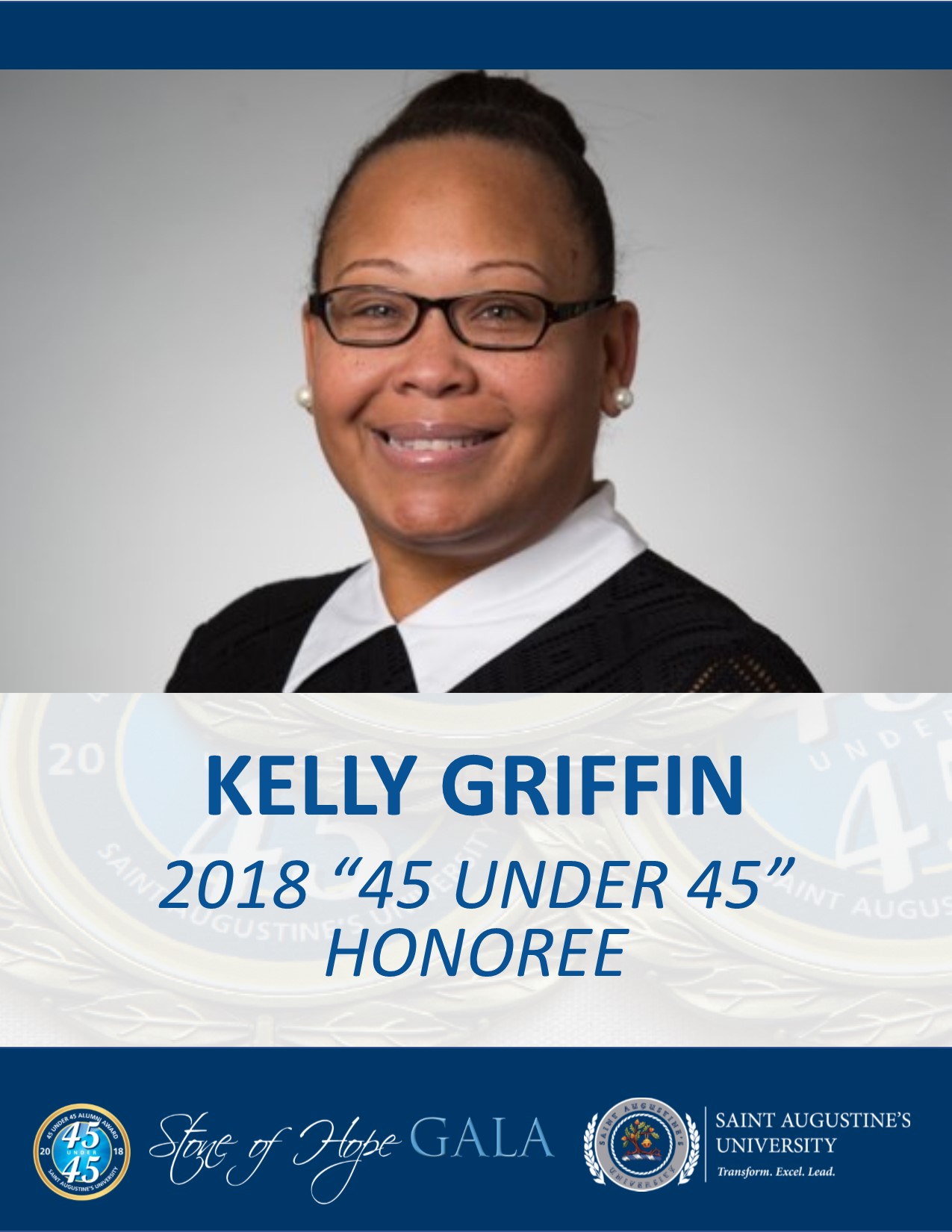 2018-SAU-45-Under-45 KELLY GRIFFIN - Saint Augustine's University