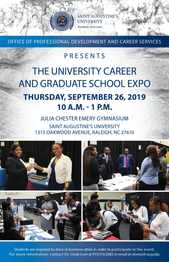 Career and Graduate School Expo - Saint Augustine's University