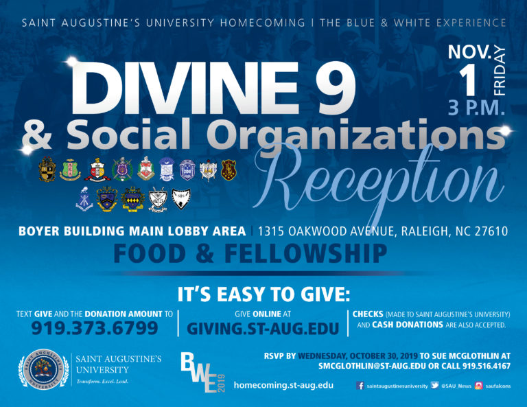 Divine Nine and Social Organization Reception - Saint Augustine's ...