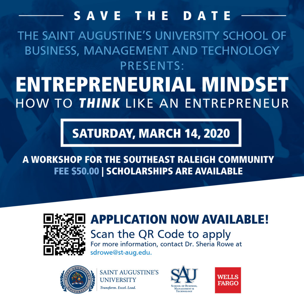 Entrepreneurial Mindset Workshop - Saint Augustine's University