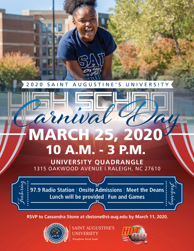 POSTPONED: High School Carnival Day - Saint Augustine's University