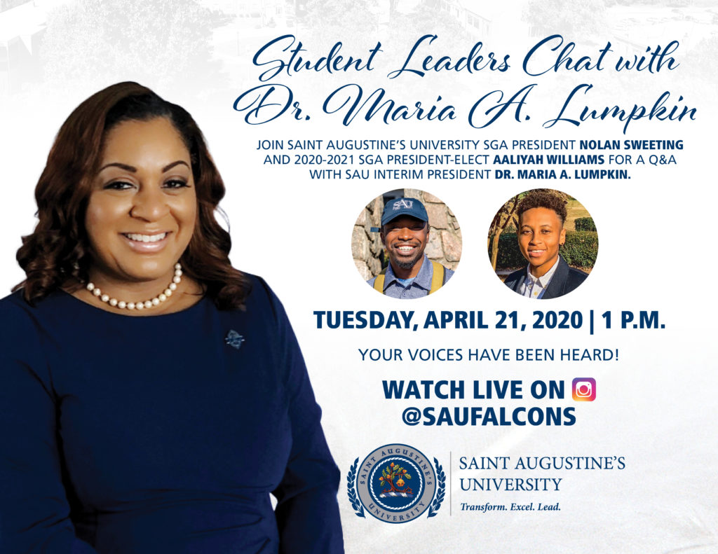 Live-Streamed: Student Leaders Chat with Dr. Maria A. Lumpkin - Saint ...