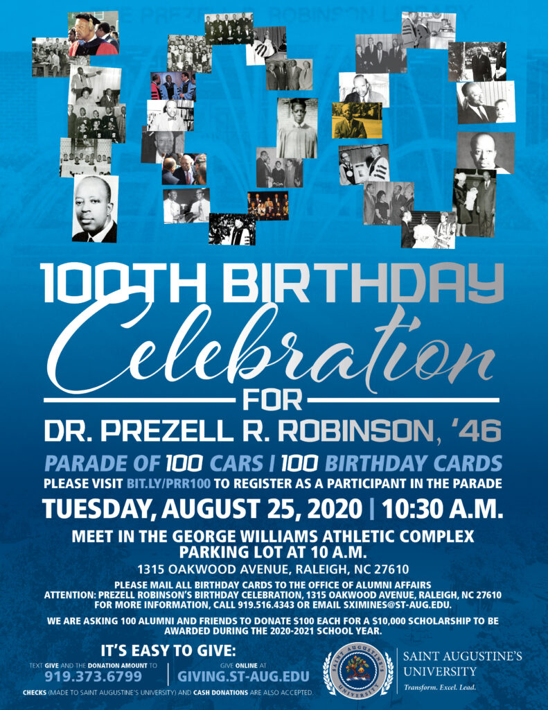100th Birthday Celebration for Dr. Prezell R. Robinson - Saint ...