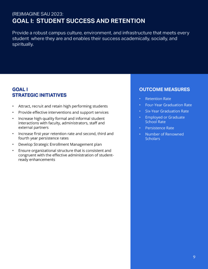 Strategic Plan - Saint Augustine's University