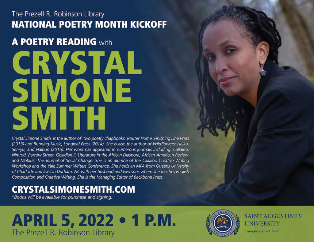 National Poetry Month Kickoff: A Poetry Reading With Crystal Simone ...