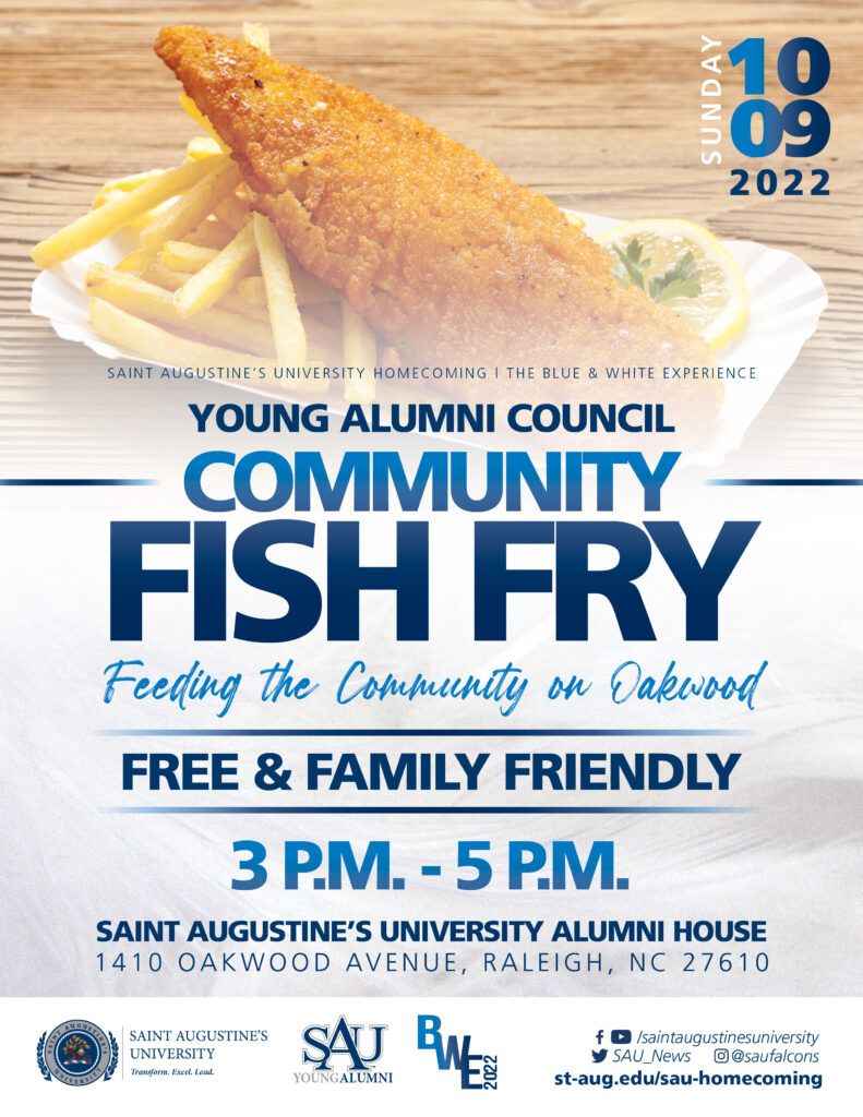 SAU22 - BWE22_YAC Fish Fry Flier - Saint Augustine's University