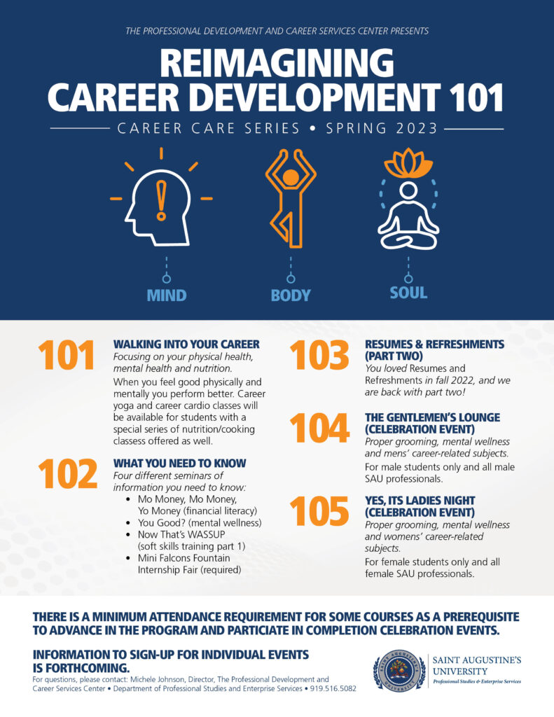 SAU23 - Career 101 Program Overview v3 - Saint Augustine's University