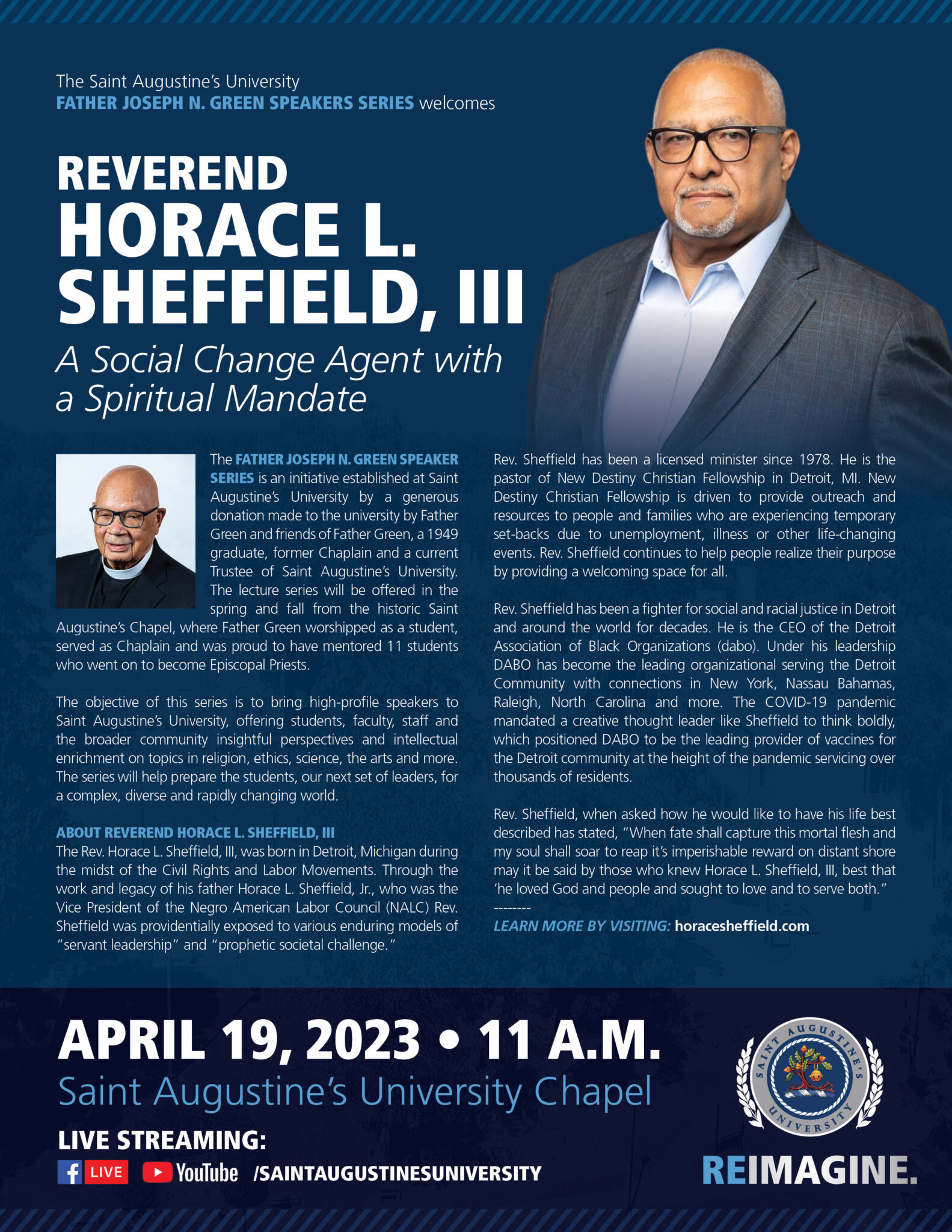 SAU Hosts Speaker Series with Civil Rights Veteran Rev. Horace L ...