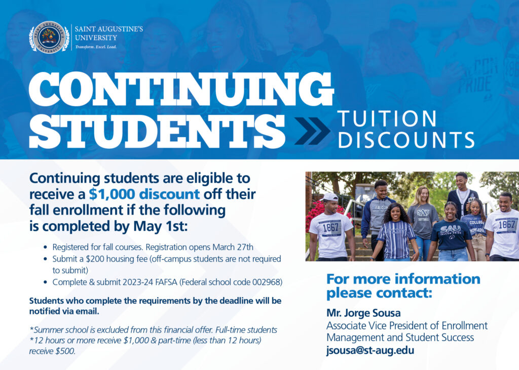 SAU23 - Admissions FA23 Enrollment Handbill - Continuing Students ...