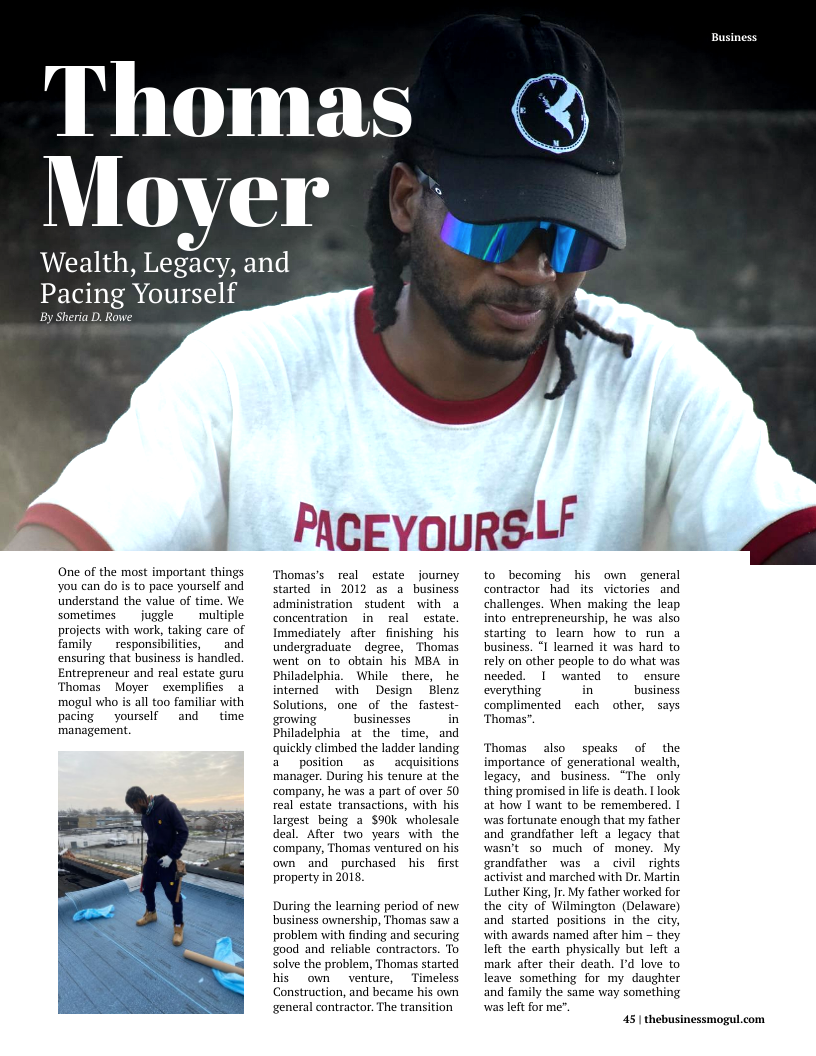 Thomas Moyer, Class of 2016 - Saint Augustine's University