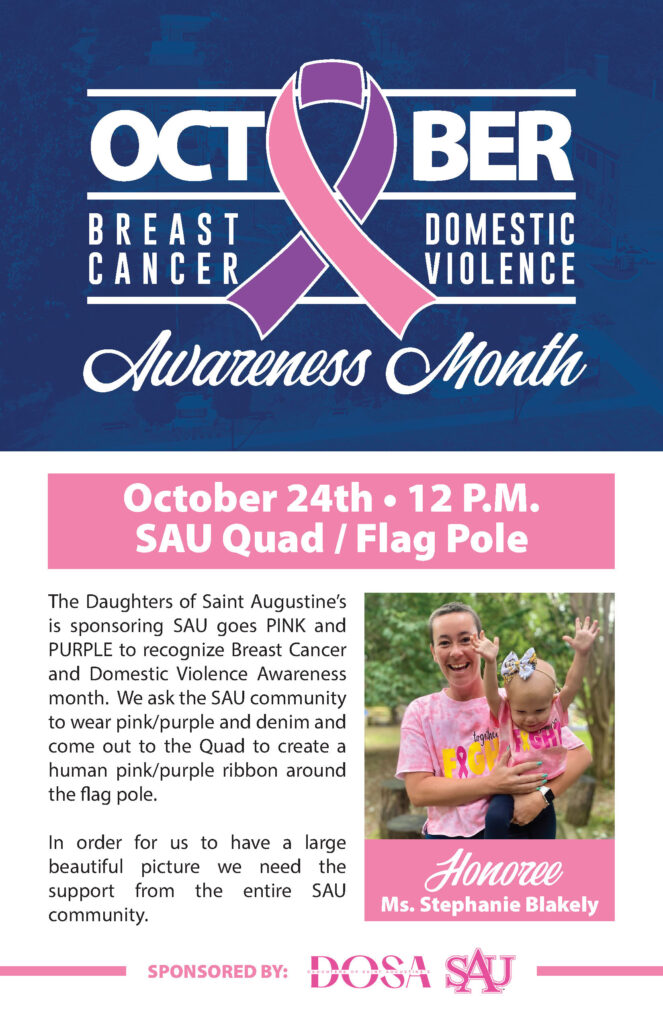 Breast Cancer/Domestic Violence Awareness Month - Saint Augustine's University