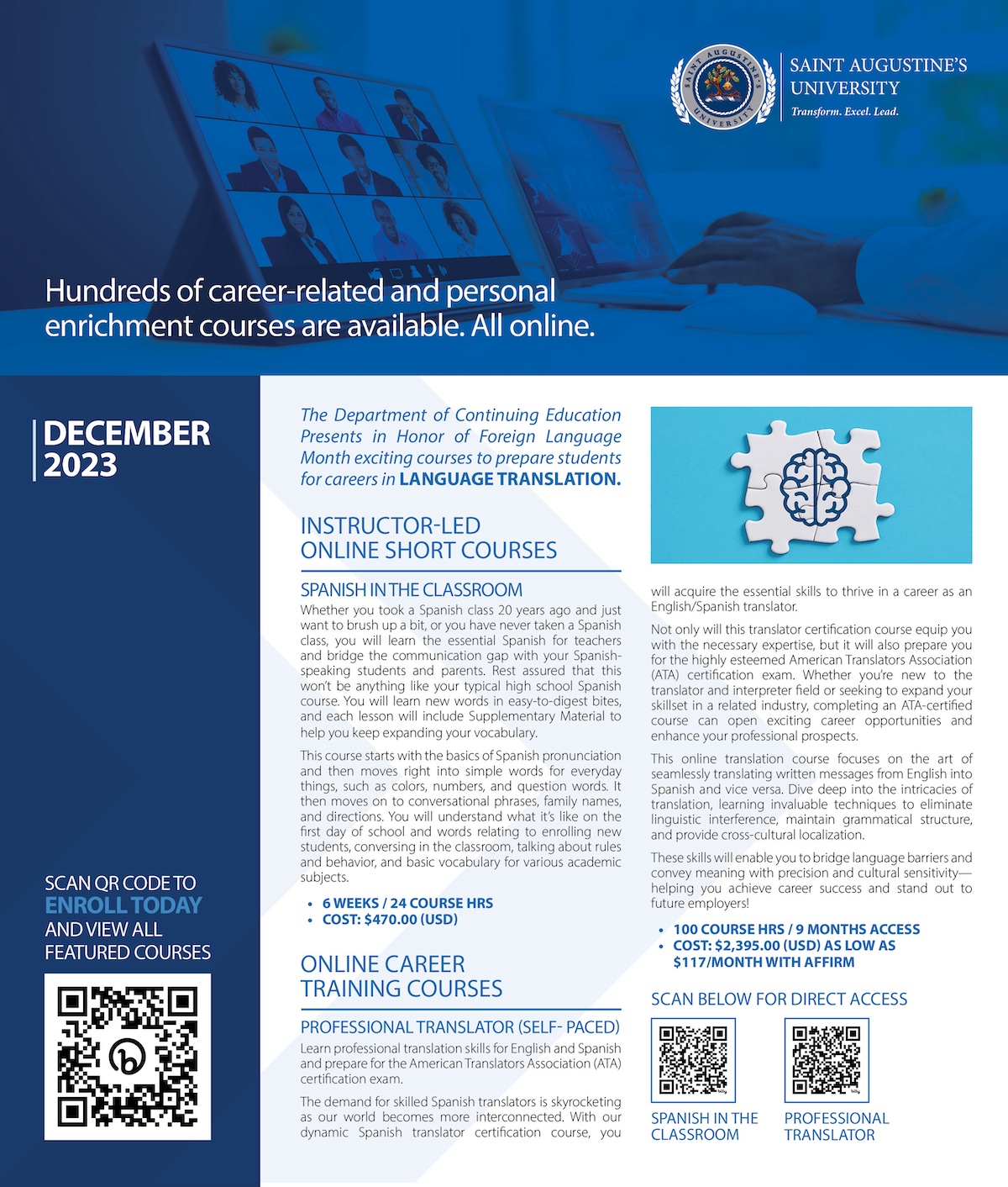 Continuing Education - Saint Augustine's University